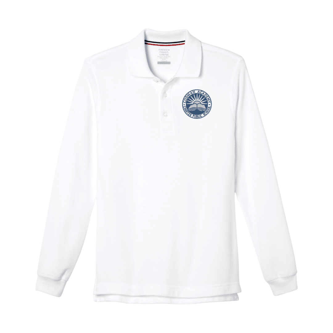 Codman Academy White Long Sleeve Polo - Adult – Metro School Uniforms